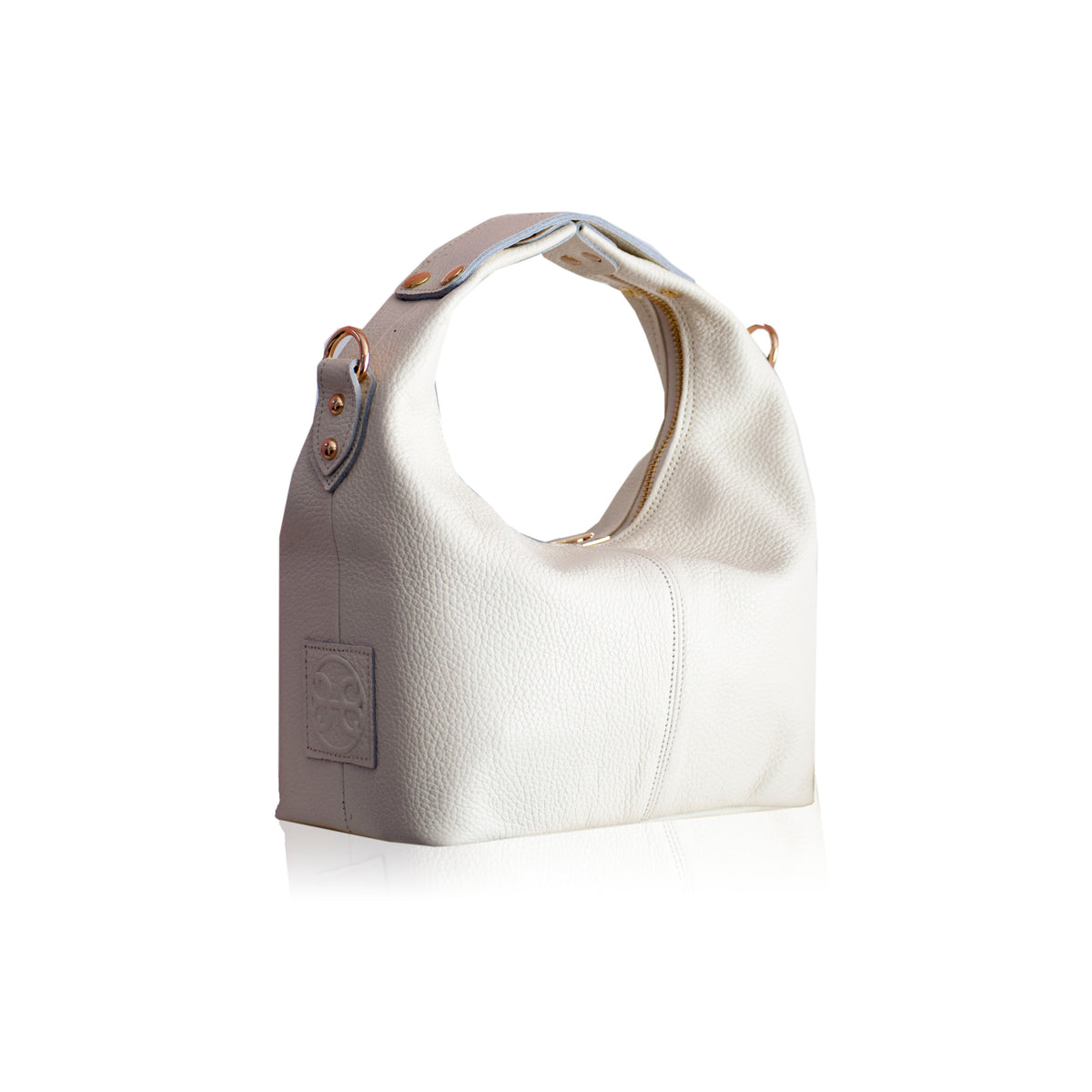 Mitsi Leather Handbag - Cream – Bonendis